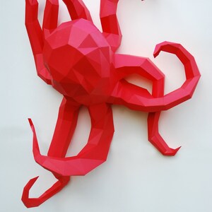 Paper Octopus Octopus Sculpture Paper Octopus Kit DIY Low - Etsy