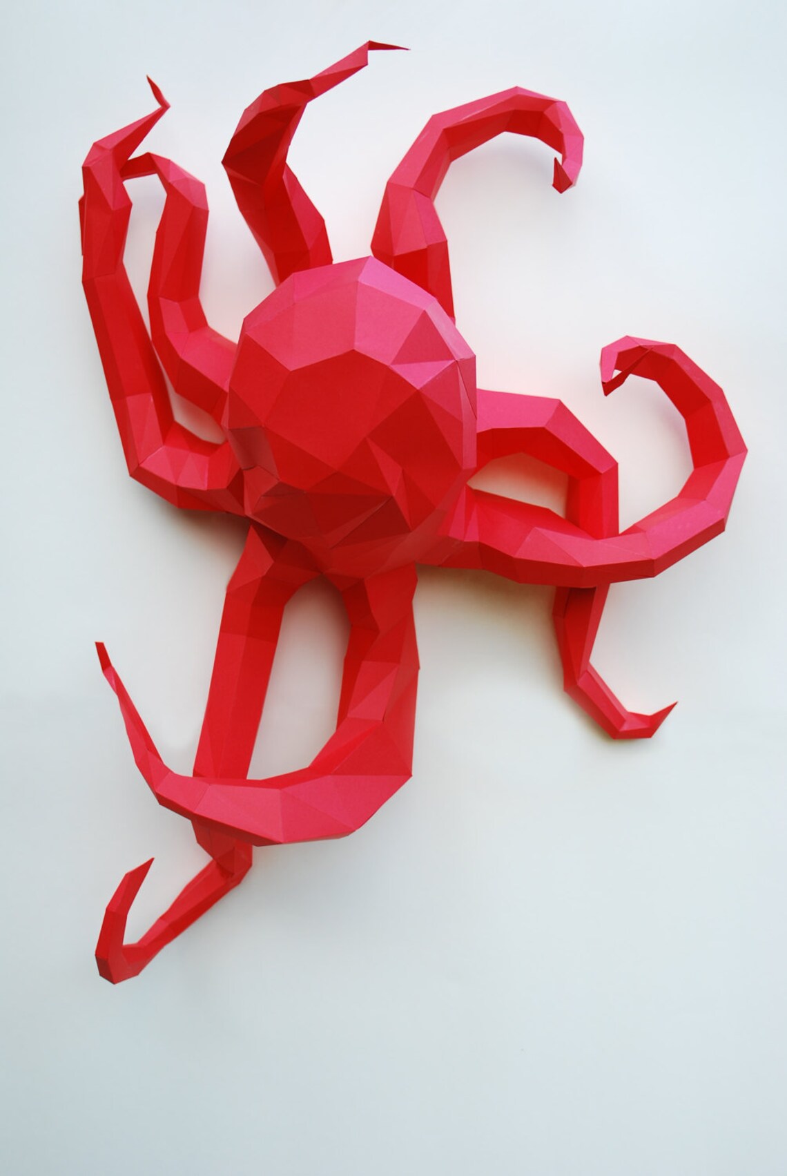 Paper Octopus Octopus Sculpture Paper Octopus Kit DIY Low - Etsy