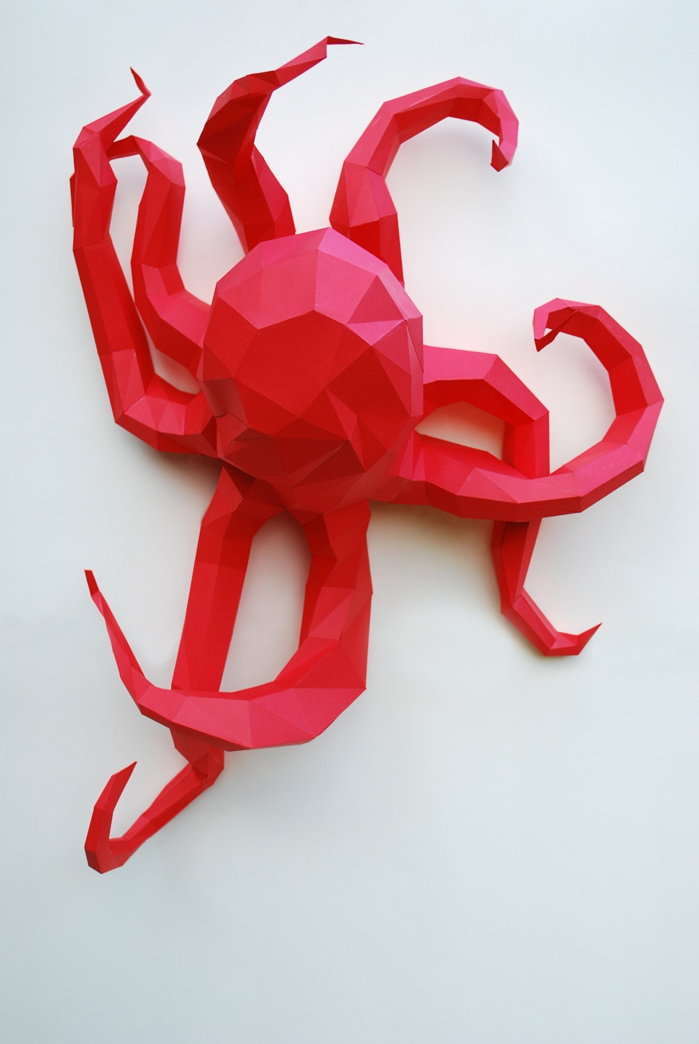 Paper Octopus Octopus Sculpture Paper Octopus Kit DIY Low - Etsy