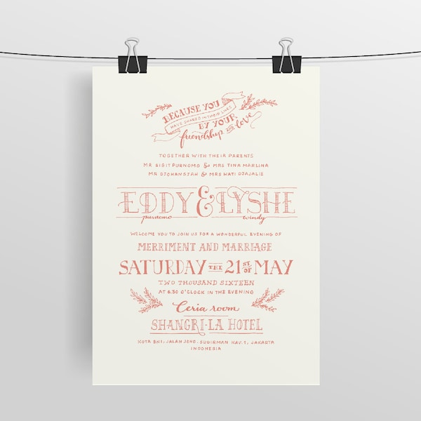Hand Drawn Invite - Etsy