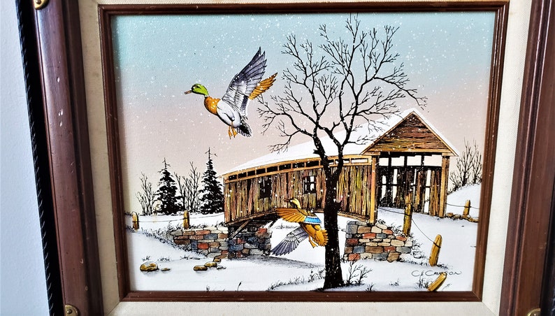 C. Carson Framed Serigraph Ducks in Flight Silkscreen Print - Etsy