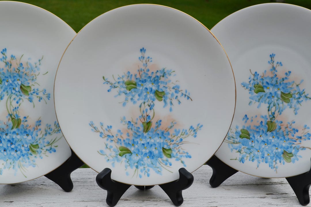 Set of 3 - Favorite Bavaria Hand Painted Plates - Signed - Etsy