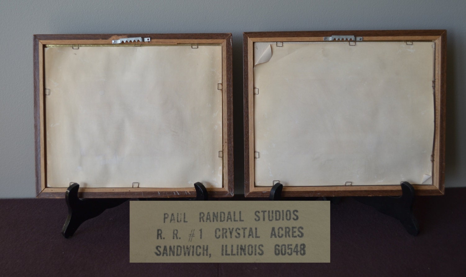 Set of 2 Framed Paul Randall Original Watercolor Paintings Signed and ...