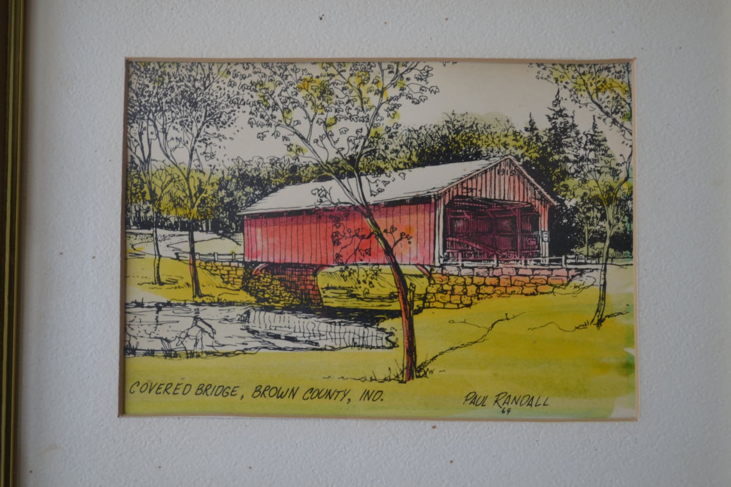 Set of 2 Framed Paul Randall Original Watercolor Paintings Signed and ...