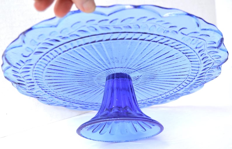 Gorgeous Laurel Leaf Cobalt Blue Cake Stands - 3 Sizes - Cupcake Stand ...