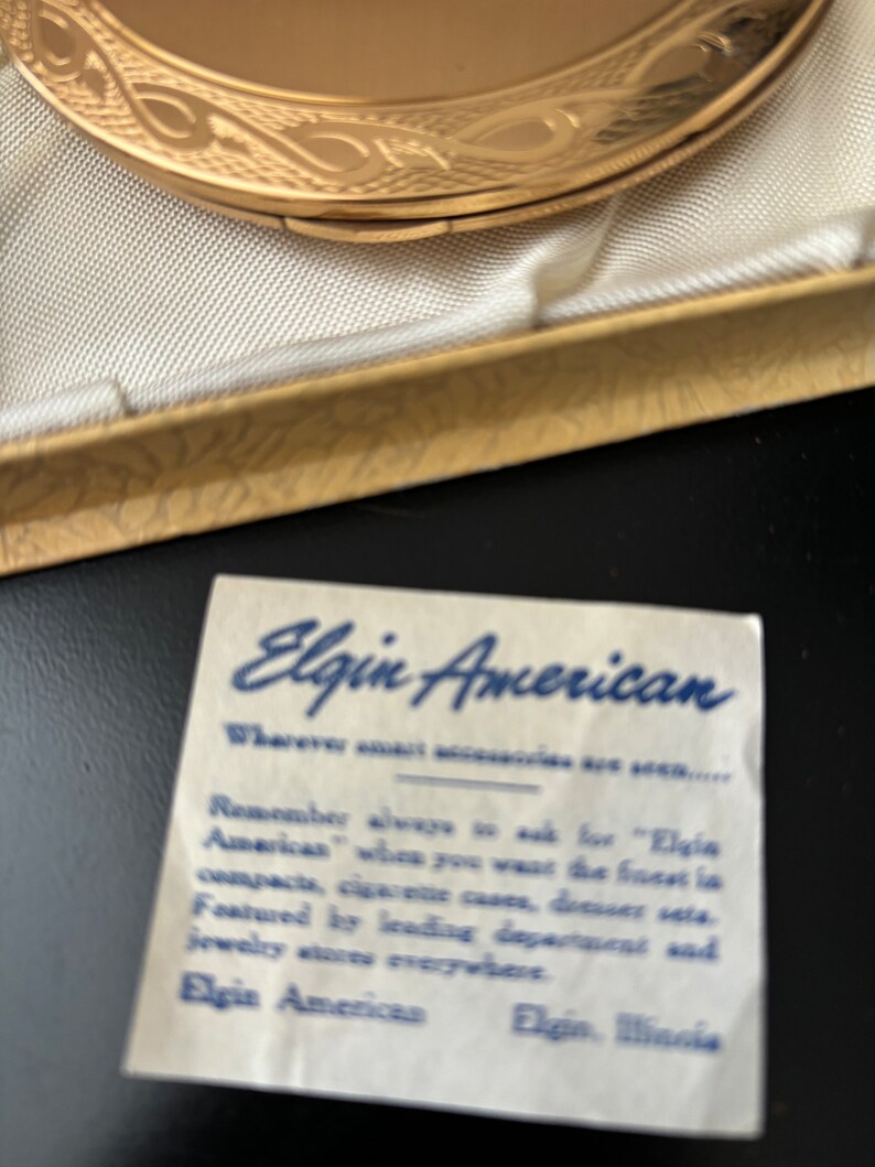 Gorgeous Large Elgin Makeup Compact in Excellent Condition in Original ...