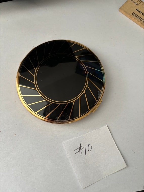 Stratton England Rare Mid Century Modern black geomet… - Gem