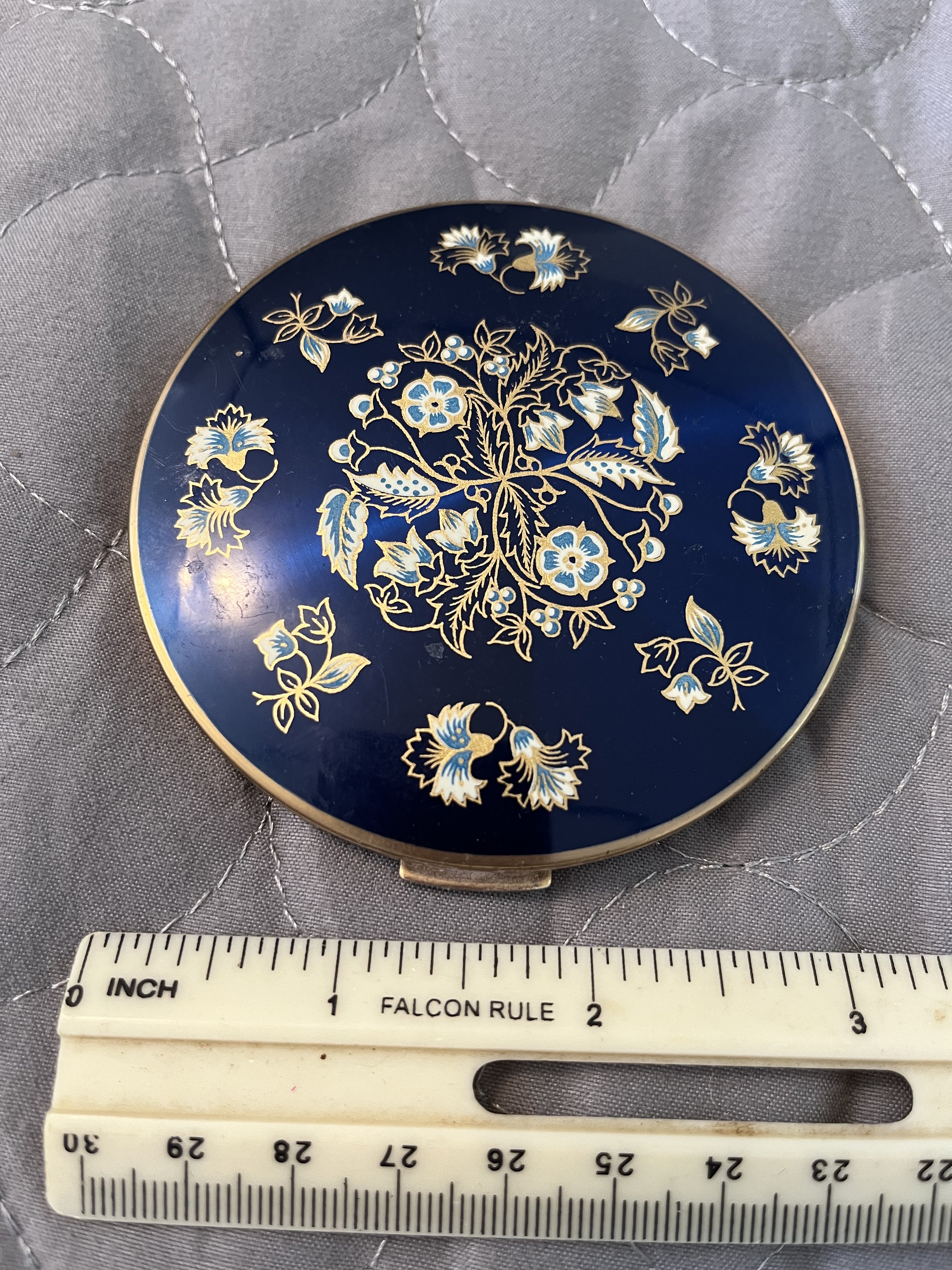 Rare Stratton England Blue Flower Vintage Makeup Compact - Etsy