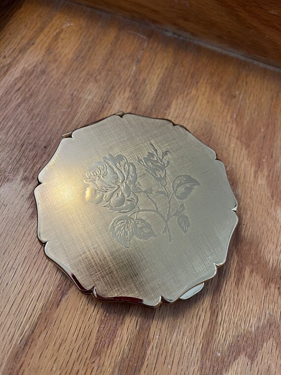 Vintage Stratton England Gold Tone Engine Turned Fron… - Gem