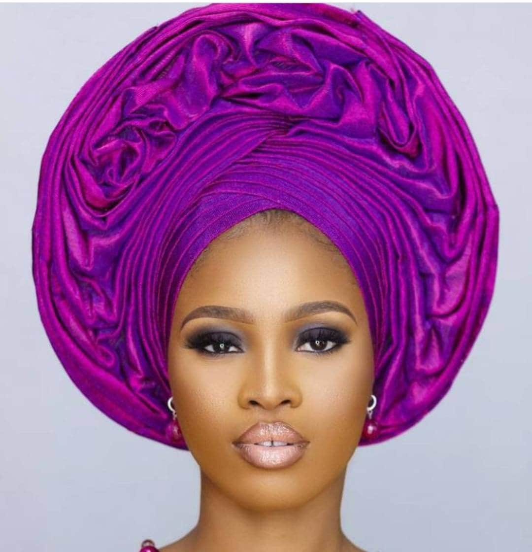 New Design Pre-tied Aso-oke Fabric Gele Head-tie, Ready-to-wear Gele ...