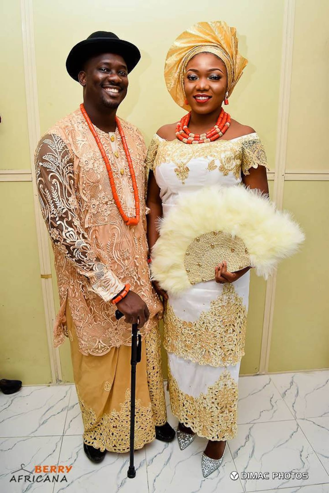 The Niger Delta/benin Traditional Wedding Couples Outfit by - Etsy