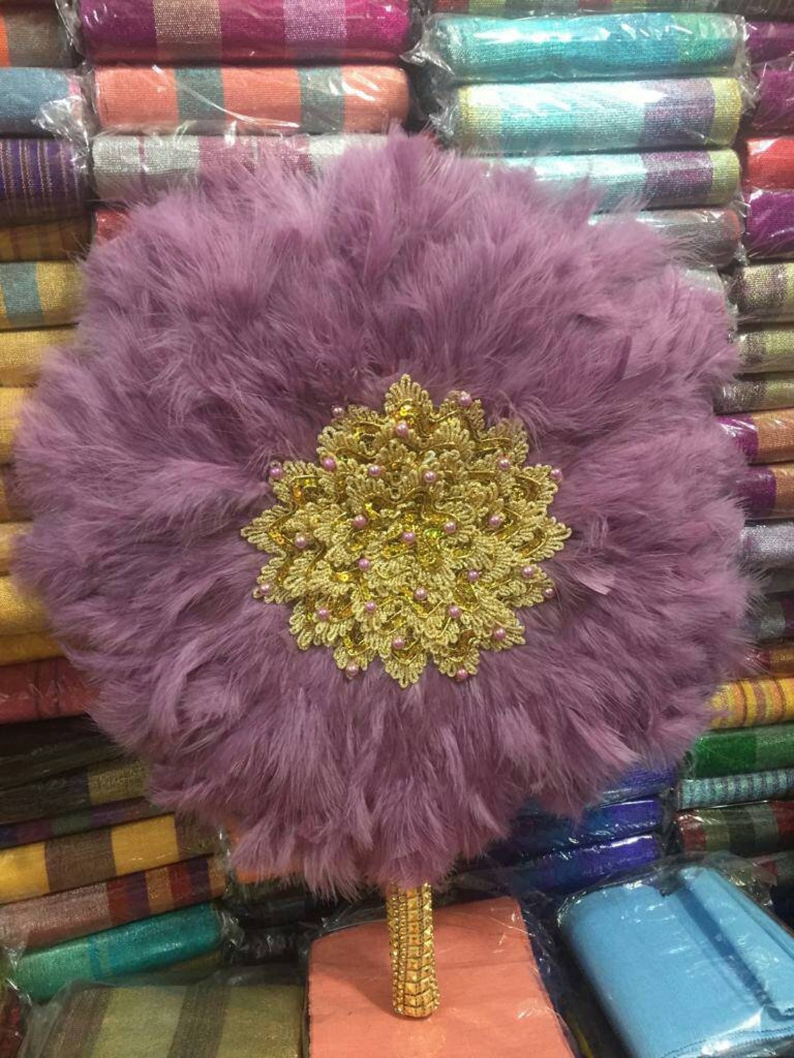Round Double Sided Feather Traditional African Wedding Hand - Etsy