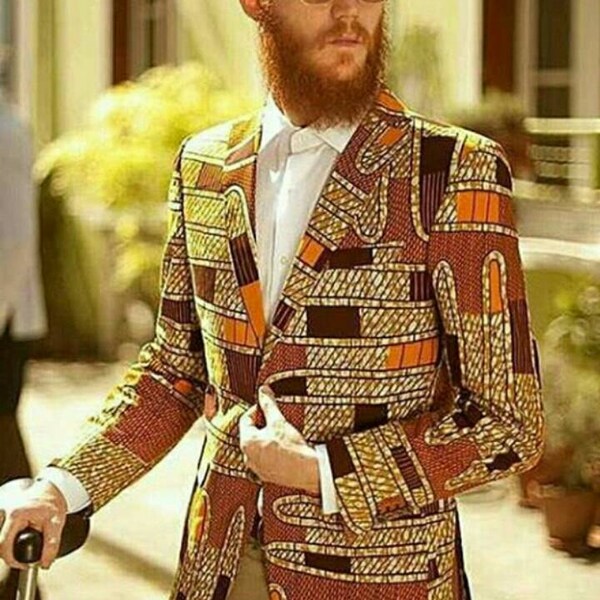 African Print Jacket - Etsy