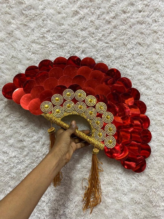 Hand Fan Design New Jaipur Handicraft Hukum Mere Aaka Folding Hand Fan