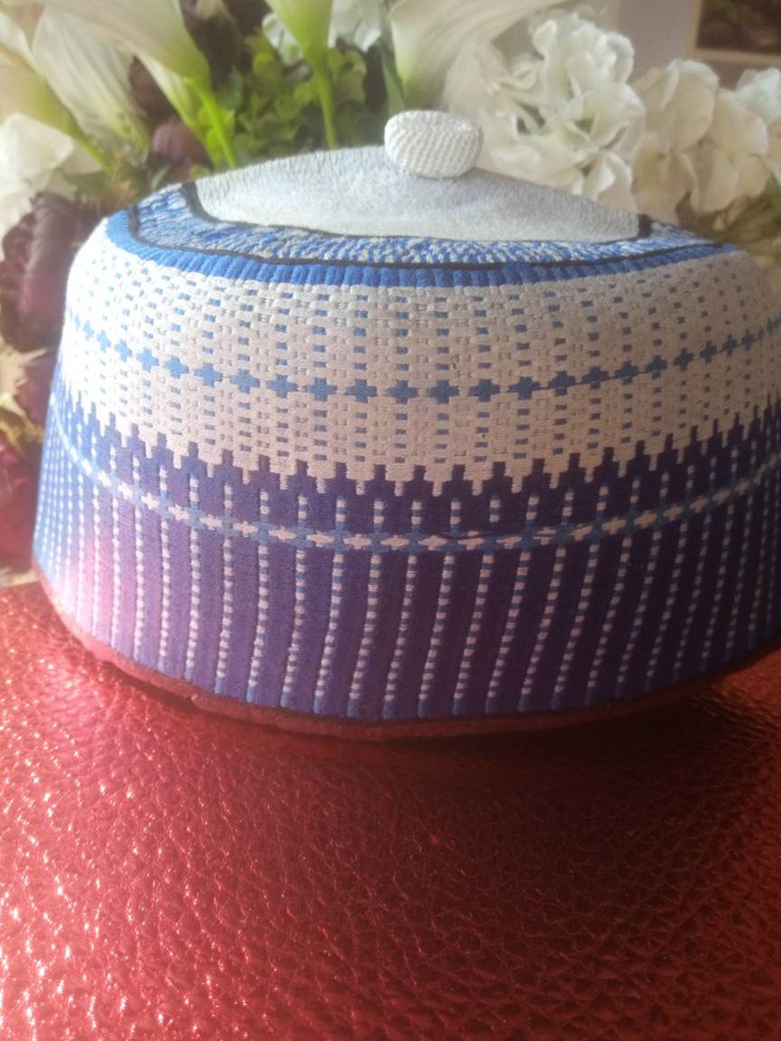 Blue Hausa Aboki Mallam Cap African Men's Cap Head Size | Etsy