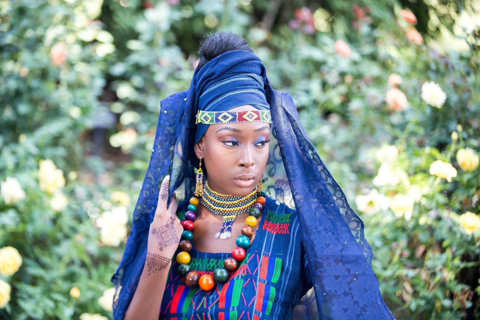 Fulani/hausa Bride Outfit With Accessories for African Bride - Etsy