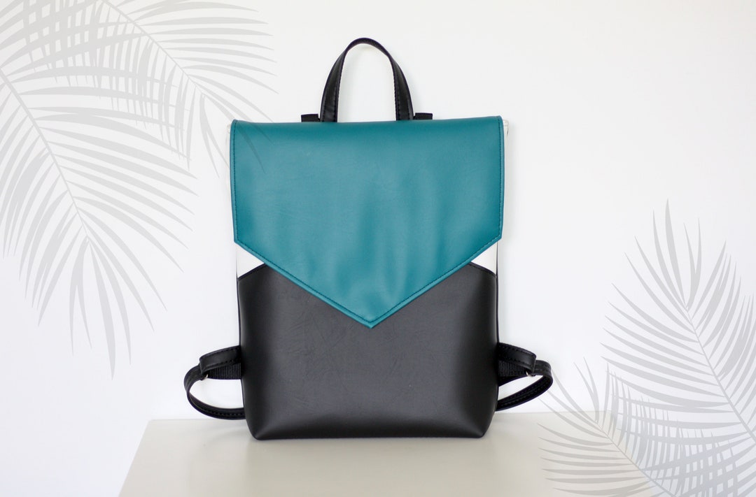 Colorful Backpack for Women Turquoise Backpack Minimal Backpack Laptop ...