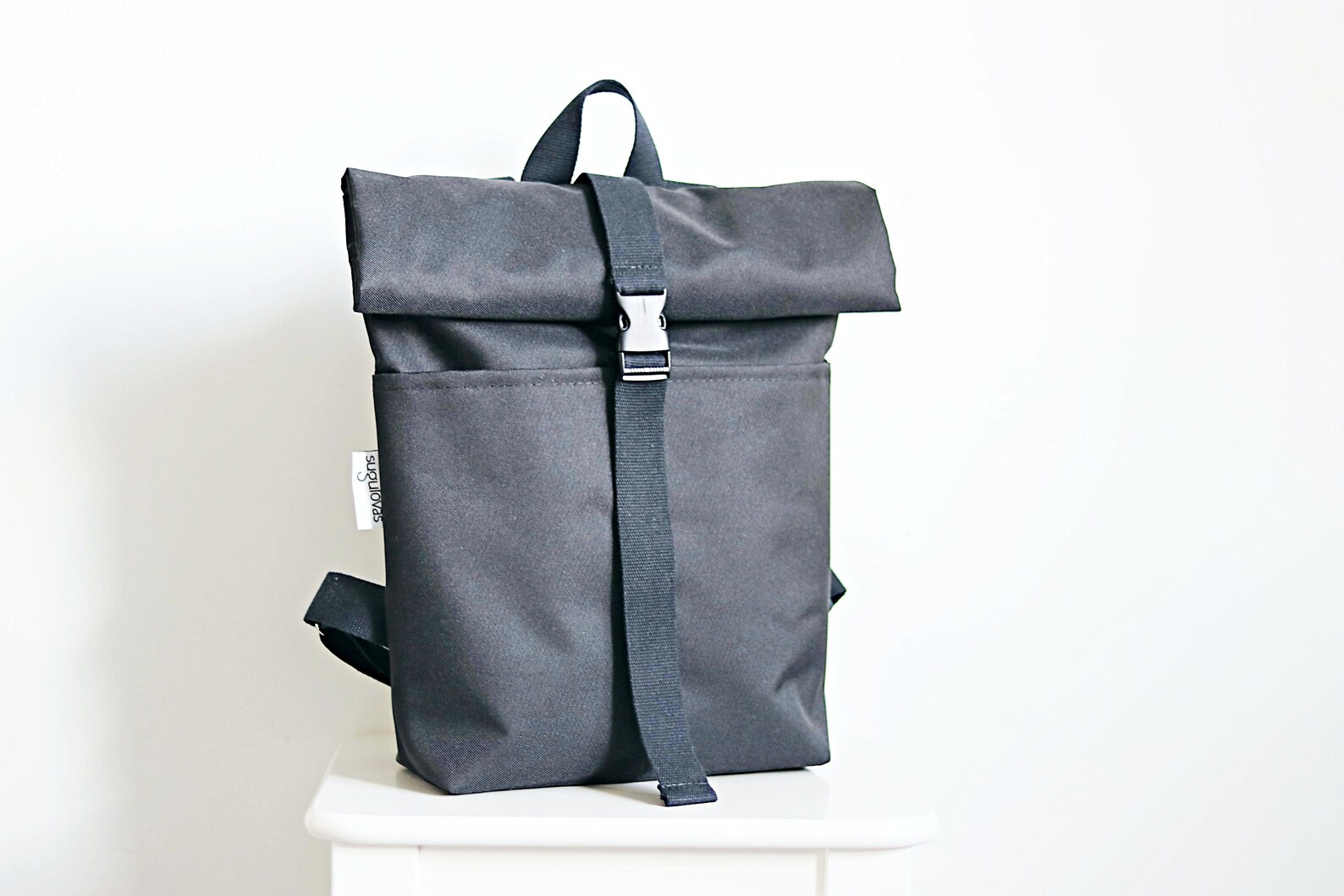 Vegan Cordura Rolltop Backpack: Handmade Travel Rucksack - Etsy