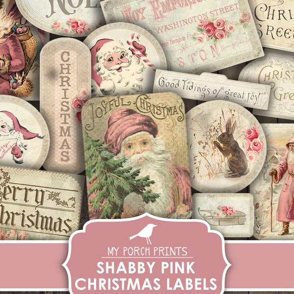 15 Vintage Santa Holly Clipart Bundle, Christmas Clip Art, High Quality ...