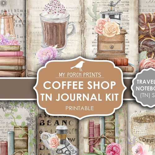 Junk Journal Coffee Shop Travelers Notebook TN Dessert - Etsy