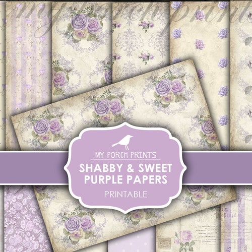 Junk Journal Lilac Garden Vintage My Porch Prints Spring - Etsy