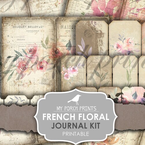 Vintage Floral Book Pages for Junk Journals Digital Download - Etsy