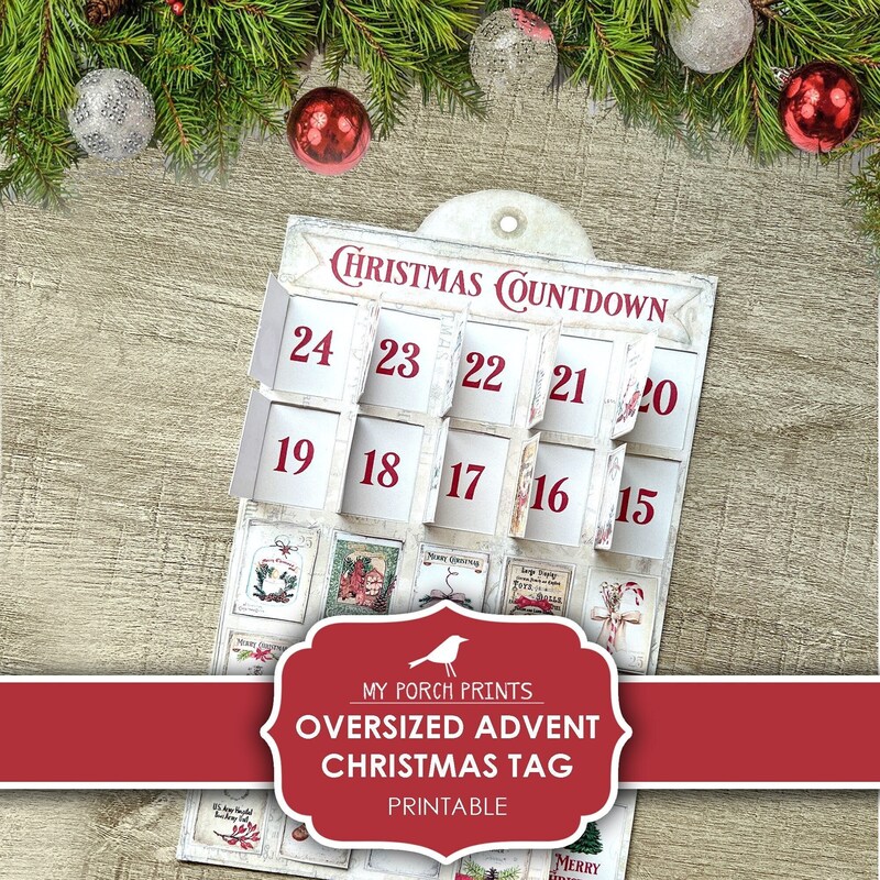 Christmas Calendar Printable - Etsy