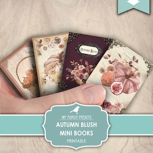 Mini Books, Autumn, Blush, Vintage, Miniature, Fall, Book, Apple ...