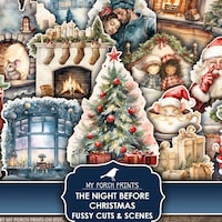 Vintage Printable the Night Before Christmas Playbook Playset Holiday ...