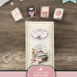 Rose and Ivory Double Fold Mini Book Shelf, Junk Journal Books ...
