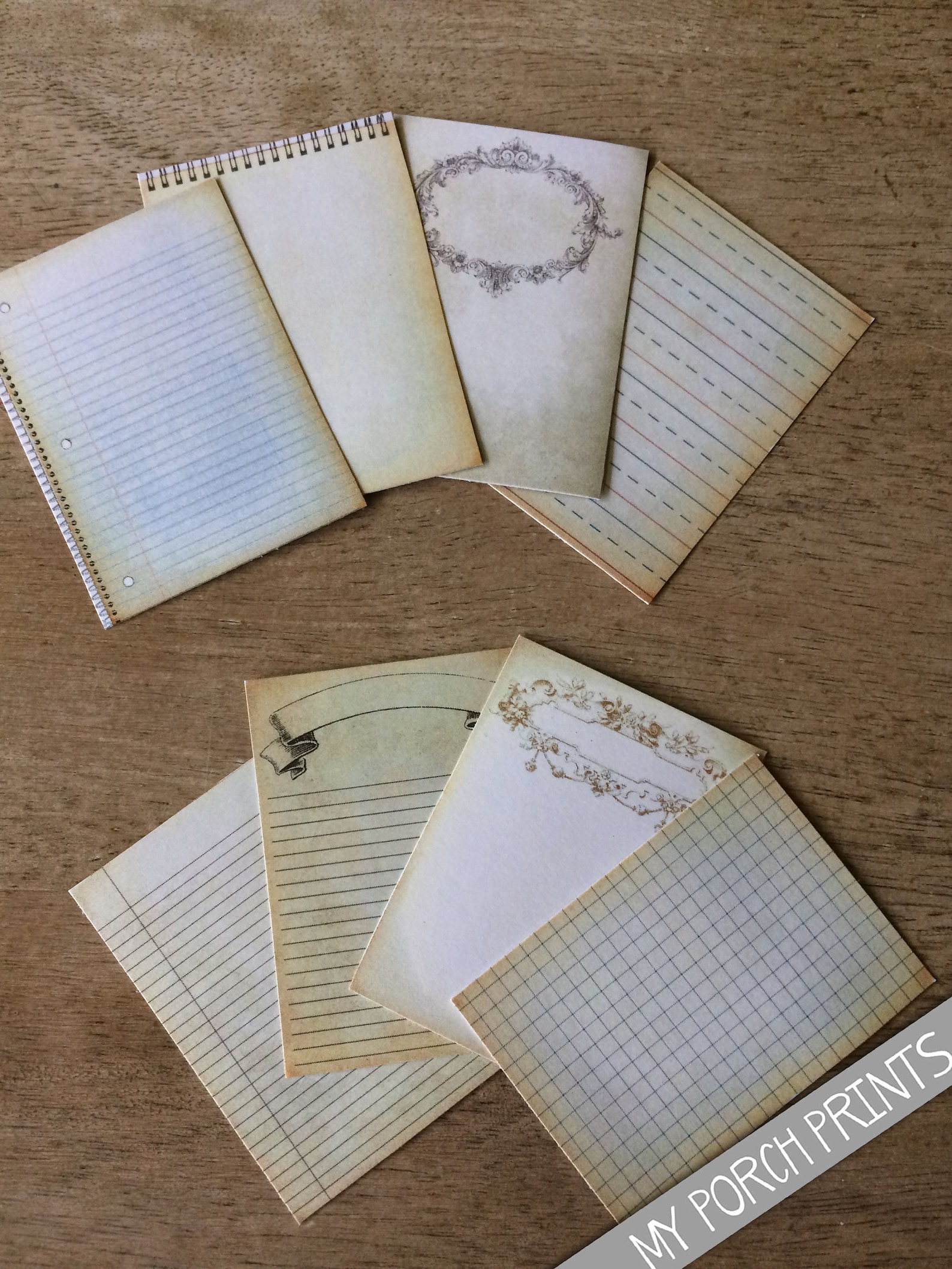 Mini File Folders, Scrapbook Kit, Junk Journal Kit, Notecards, Scrap ...