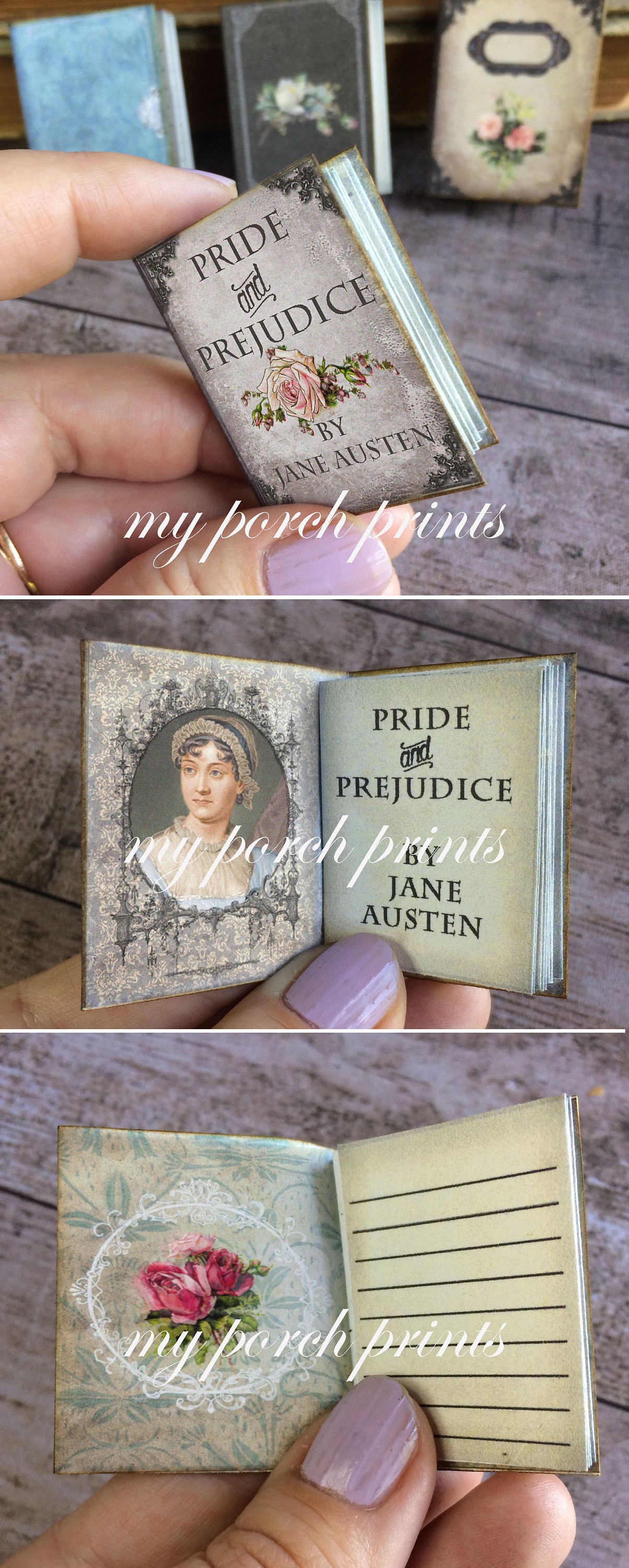 Jane Austen Mini Books Pride and Prejudice Miniature Junk - Etsy