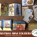 Christmas Mini File Folders, Scrapbook Kit, Junk Journal Kit, Notecards ...