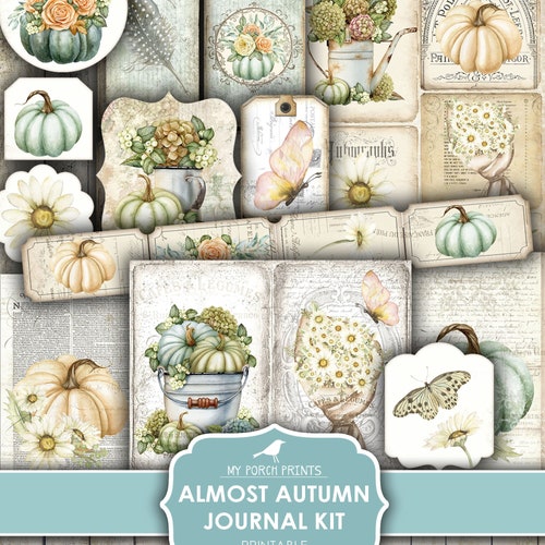 Fall Mood Junk Journal Kit Printable Pages Digital Download - Etsy