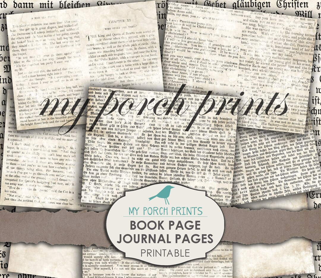 Junk Journal, Book Pages, Journal Pages, Printable, Paper, Coffee ...