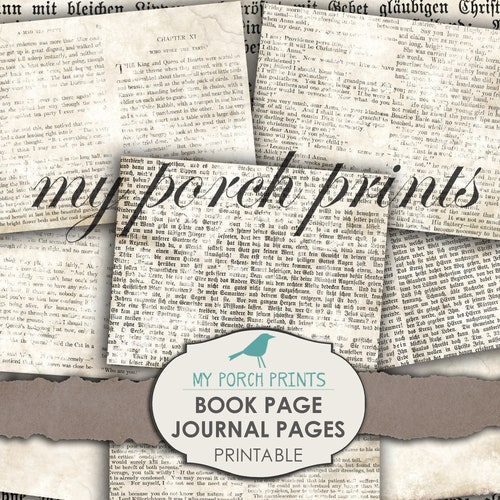 Coffee Stained Book Pages Printable Paper Journal Pages - Etsy