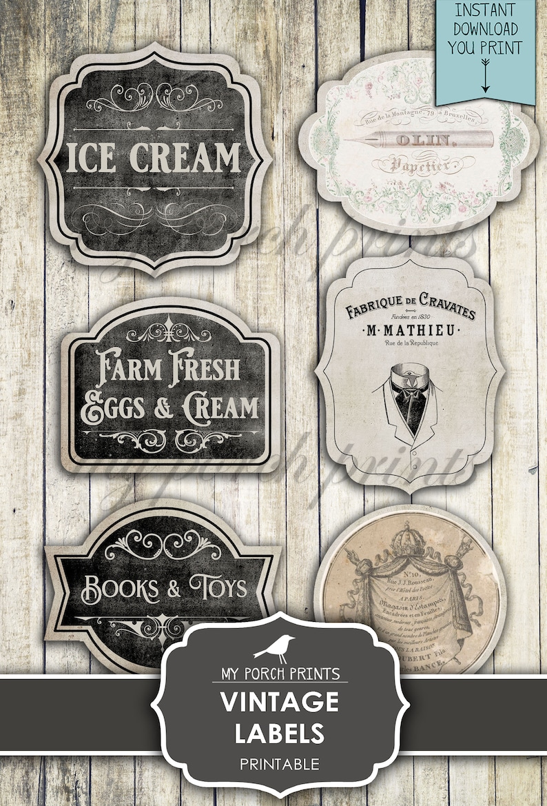 Junk Journal, Labels, Vintage, Words, Men, Man, Tags, Embellishment ...