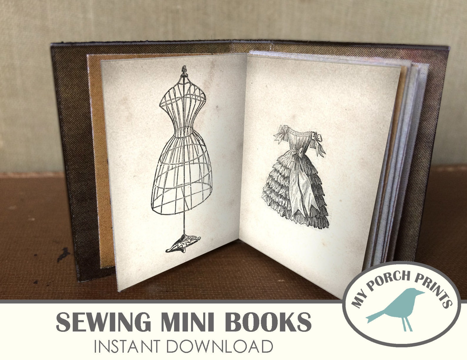 Sewing Mini Books, Sewing Journal, Mini Album, Necklace, Scrapbook ...