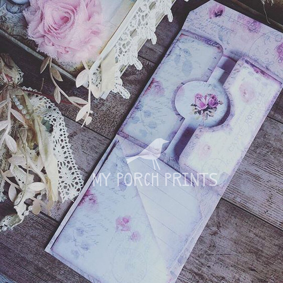 Purple Folio, Journal, Pocket, Loaded Envelope, Junk Journal Kit ...