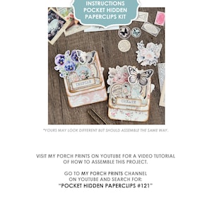 Shabby Pocket Hidden Paperclips Kit, 3, Junk Journal, Paper Clip, Bookmark, Shabby Victorian, My ...