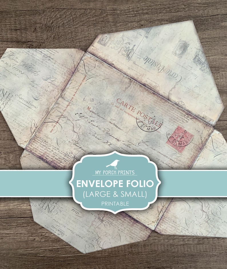 Envelope Folio, Junk Journal, Vintage, Hold Ephemera, Craft Kit, Large ...