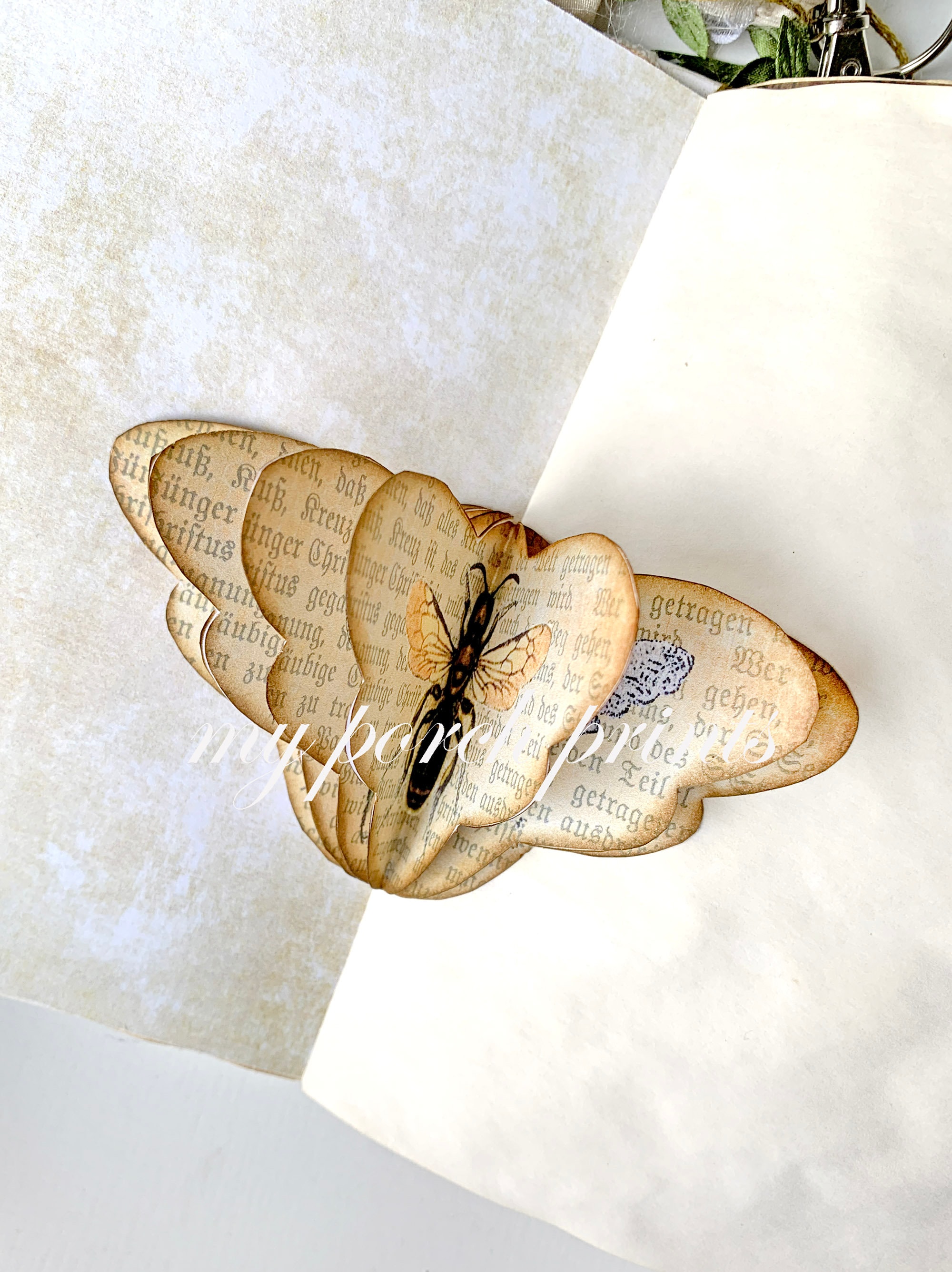 Junk Journal Insert, 3D, Busy, Bee, Book Page, Dimensional, Pop Up ...