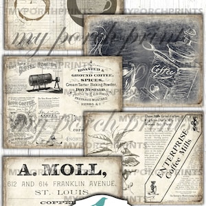 Coffee, Time, Printable, Papers, Collage Sheet, Journal Page, My Porch ...