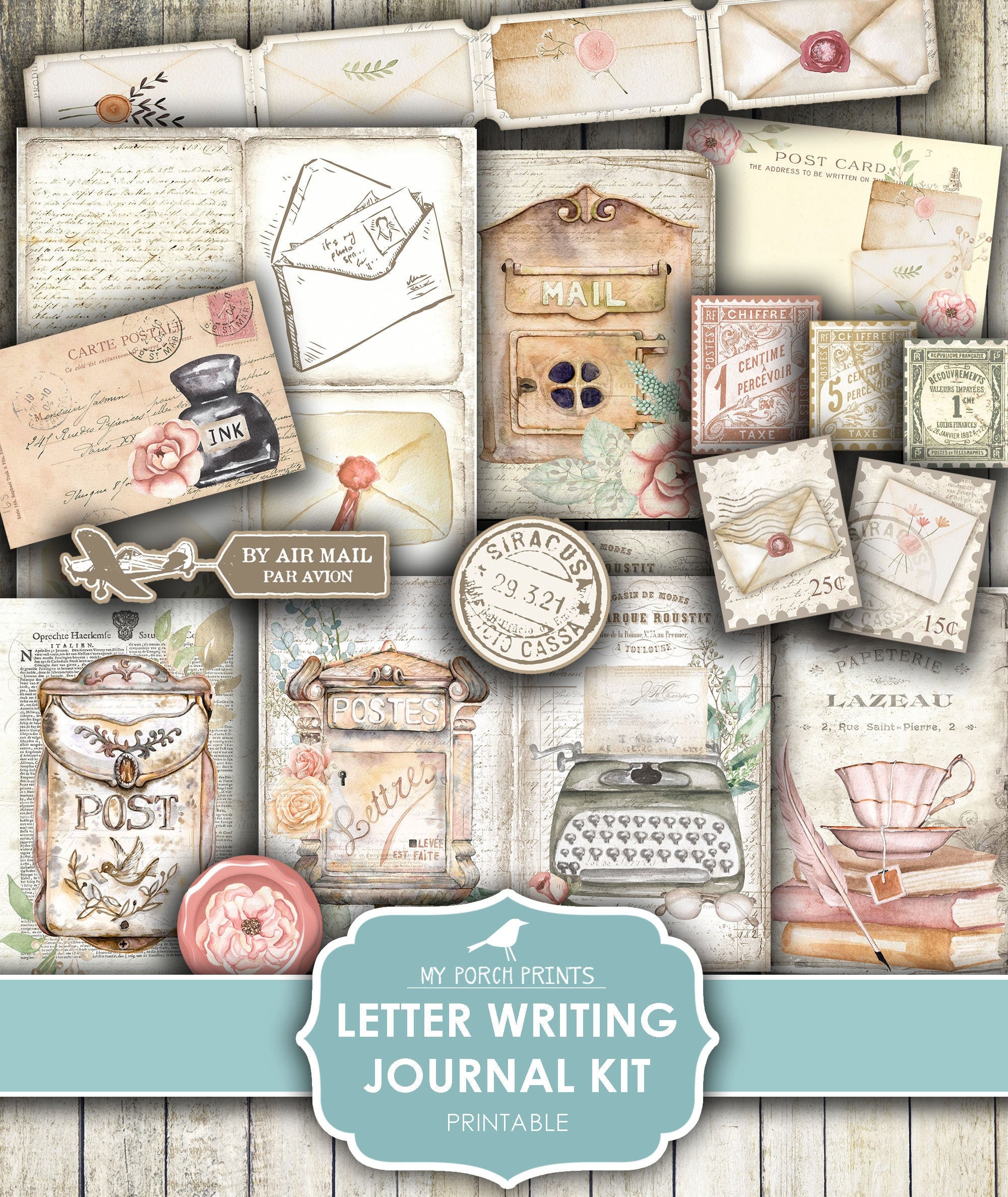 Junk Journal Letter Writing Mail Box Post Happy Pen Pal - Etsy