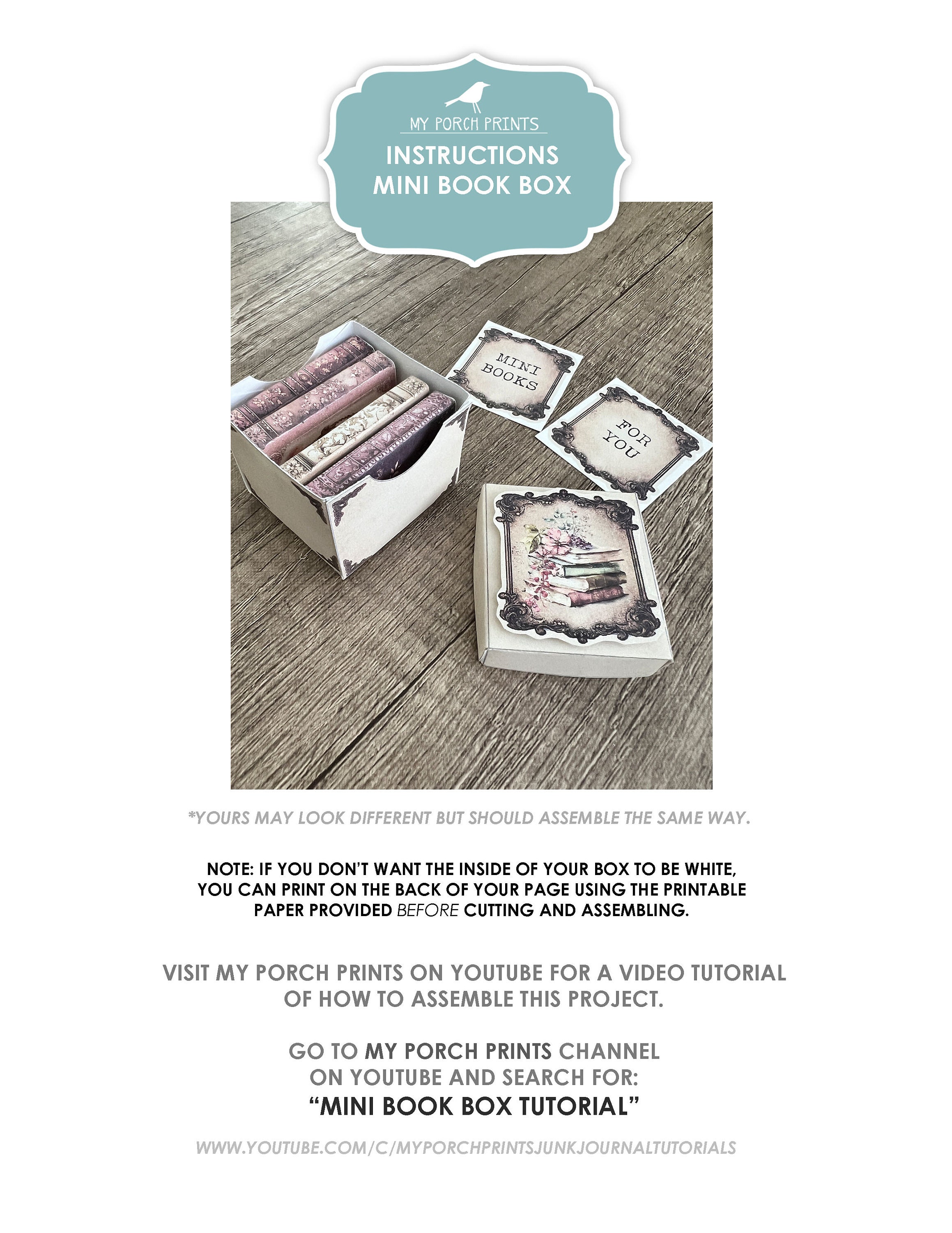 Mini Books Box, Book, Shabby, Miniature, Storage, Gift, Secret, With ...