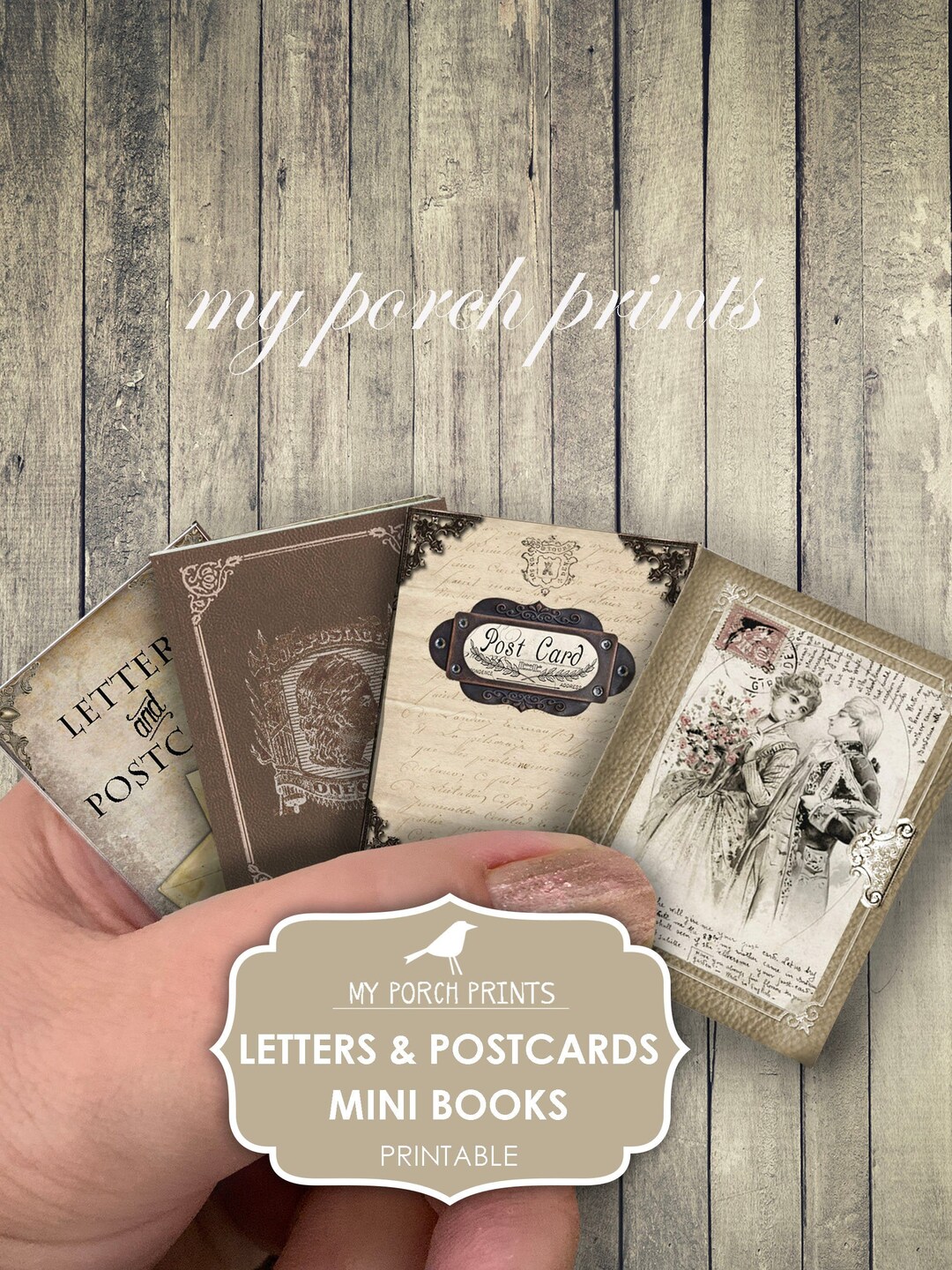 Mini Book, Postcard, Letter, Junk Journal, Craft Kit, Ephemera ...