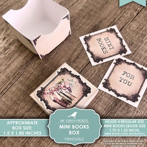Mini Books Box, Book, Shabby, Miniature, Storage, Gift, Secret, With ...