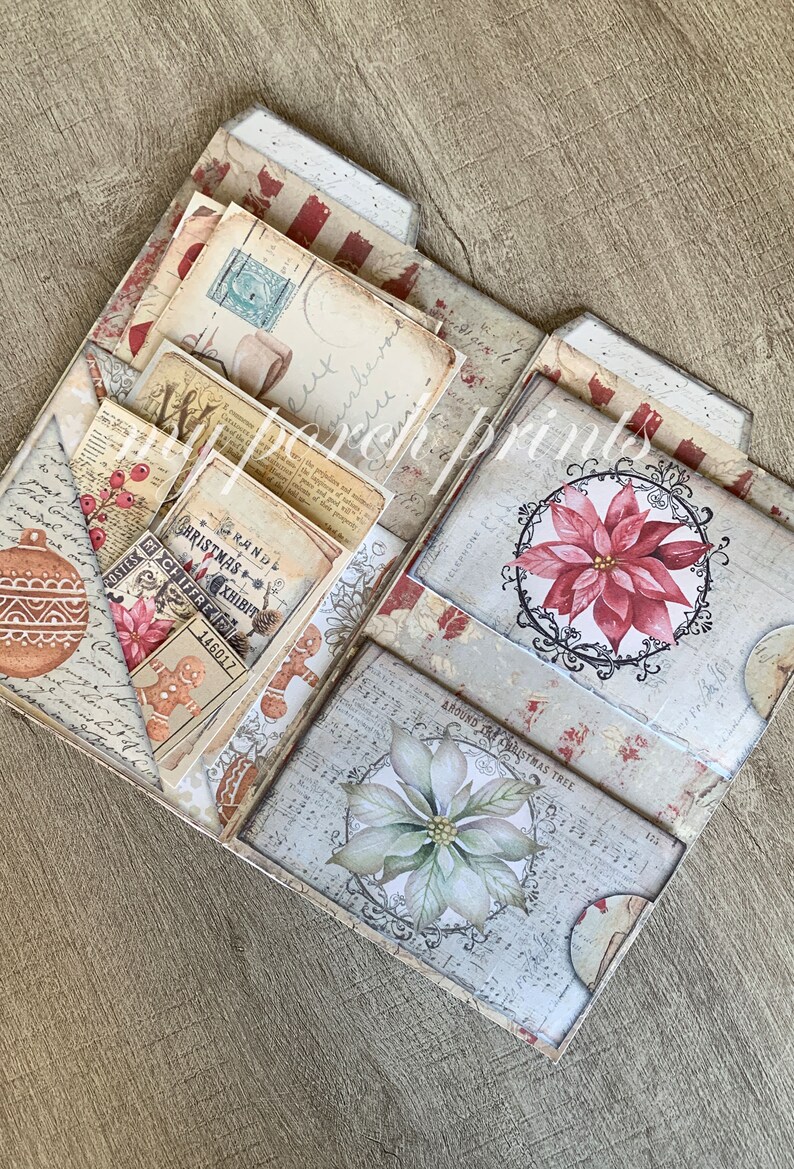 Junk Journal Yummy Christmas Candy Loaded Folder Craft - Etsy