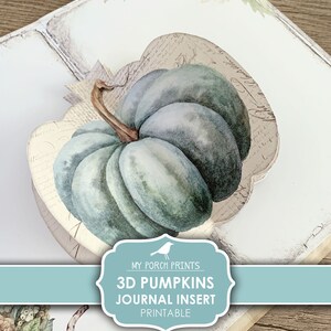 Pumpkin 3D Journal Insert, Junk Journal, Autumn, Fall, Halloween, Kit ...