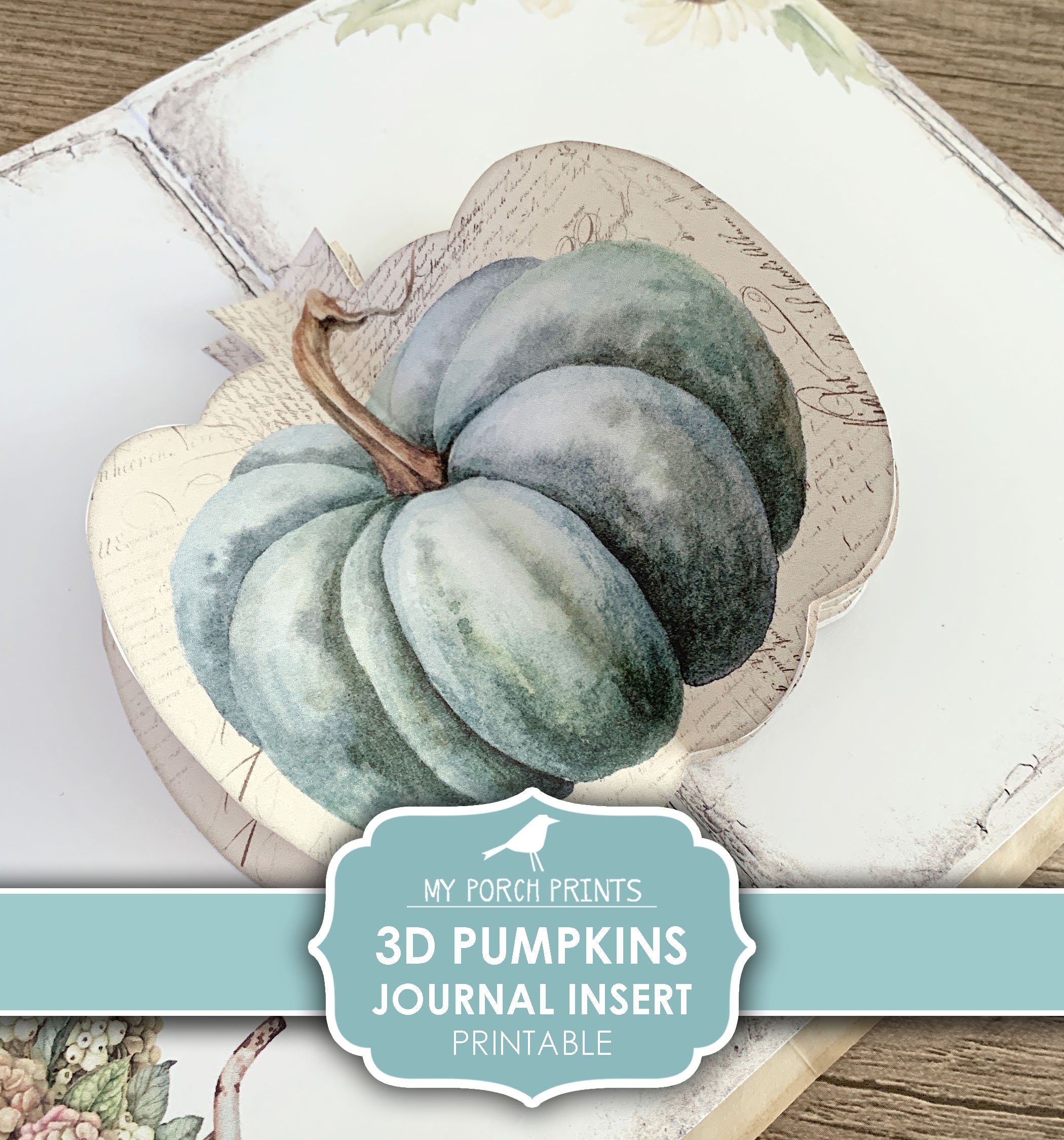 Pumpkin 3D Journal Insert, Junk Journal, Autumn, Fall, Halloween, Kit ...